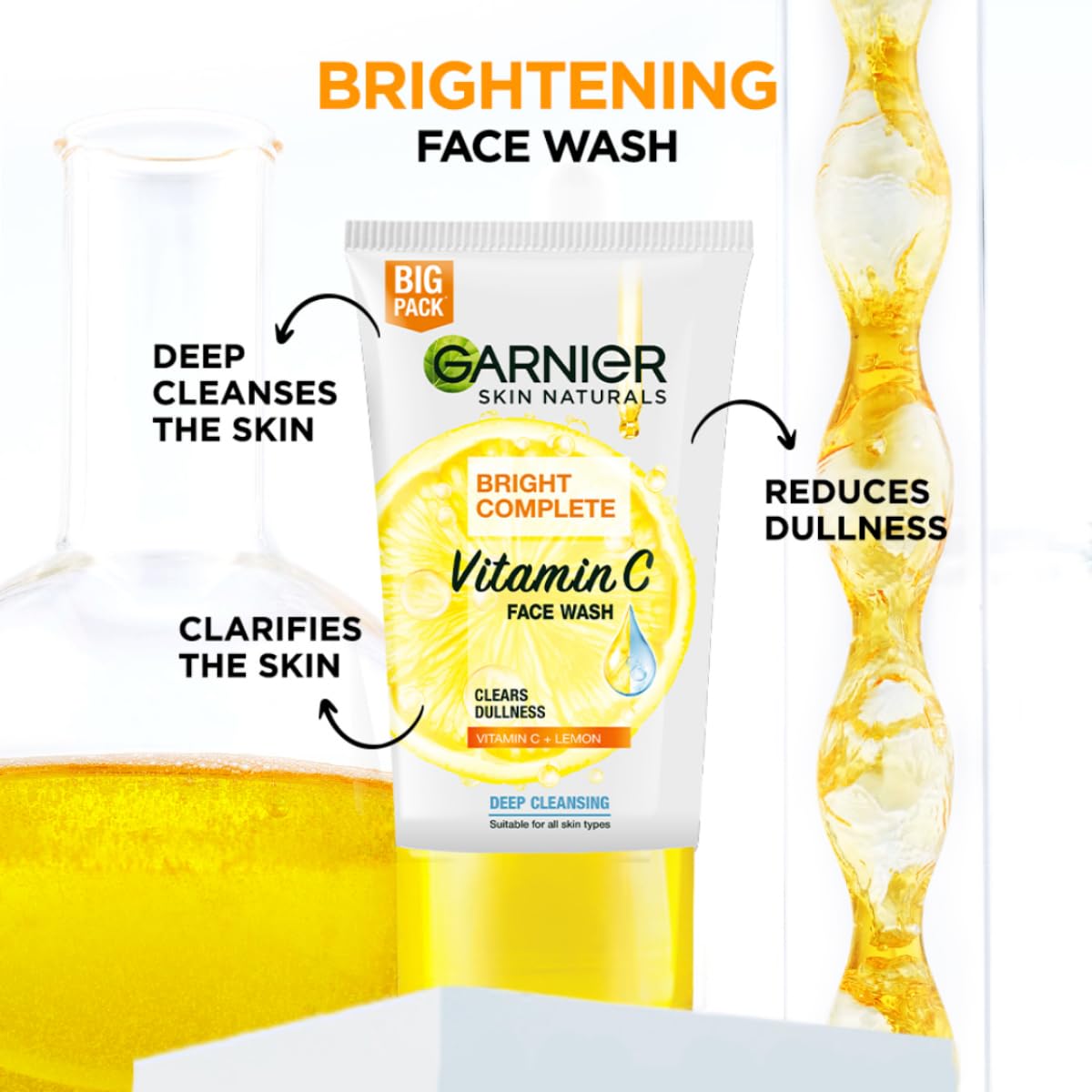 Garnier Bright Complete VITAMIN C Facewash Review - Your Beauty Talks